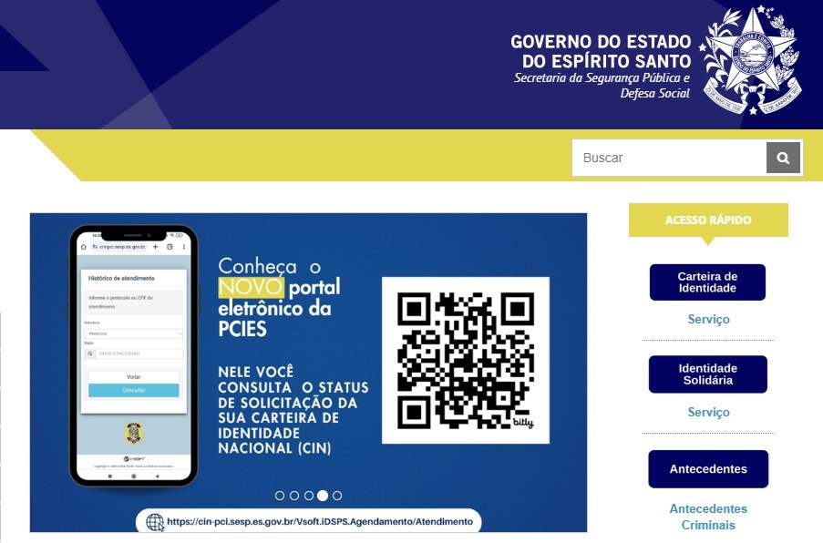 Governo ES - Prodest desenvolve novo site da Polícia Científica do ...